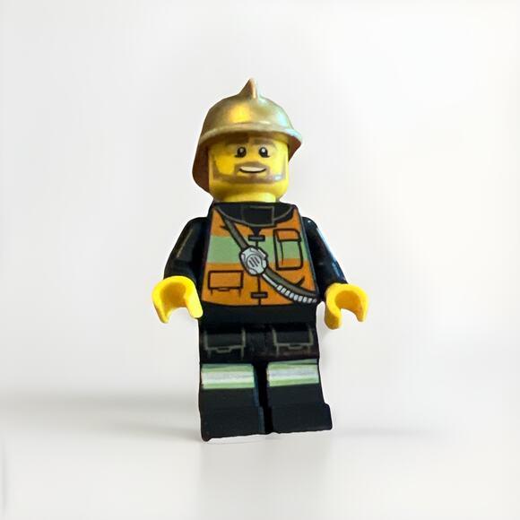 Lego | Toys | 23 Lego Fire Chief Reflective Stripes Gold Helmet Town ...